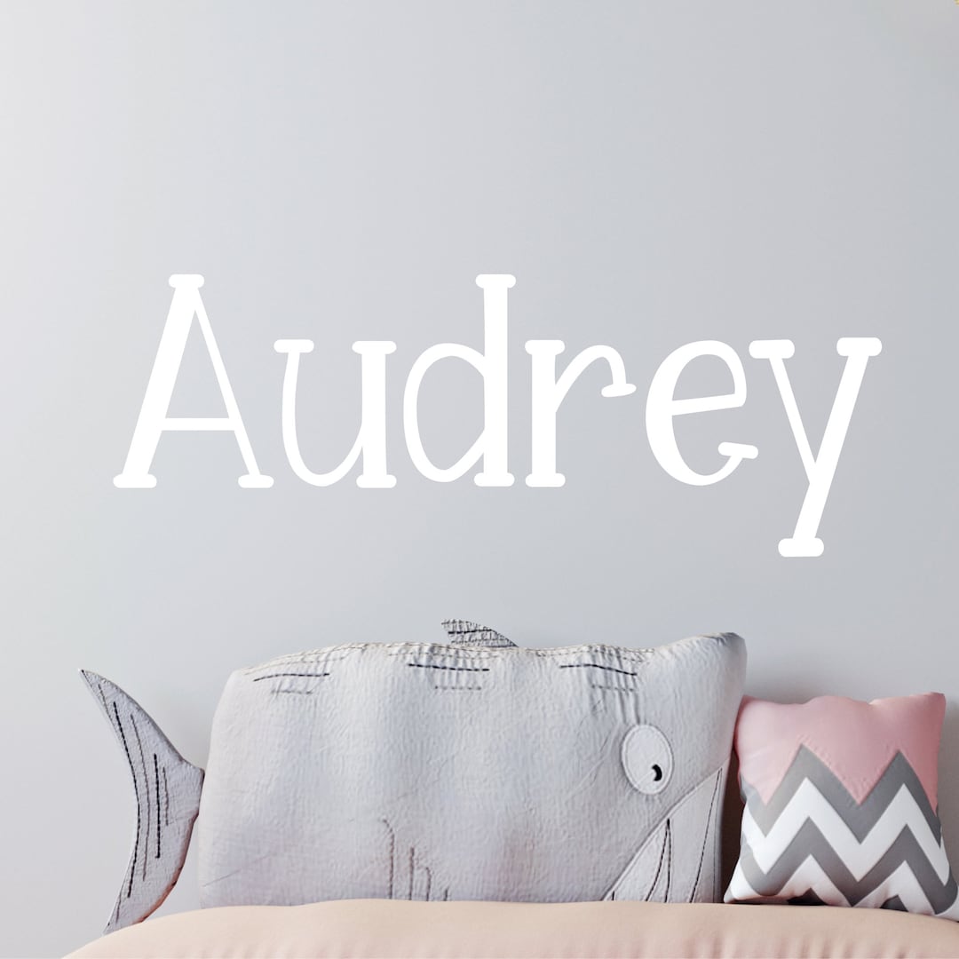 Personalized Name Monogram Wall Sticker - Custom Name Wall Decal - Kids ...