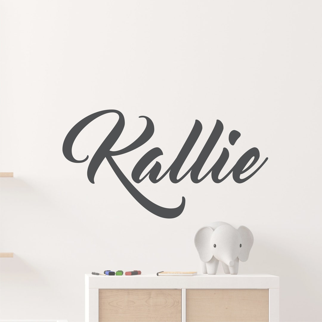 Personalized Girls Room Name Decal - Swirly Name Wall Decal - Nursery ...