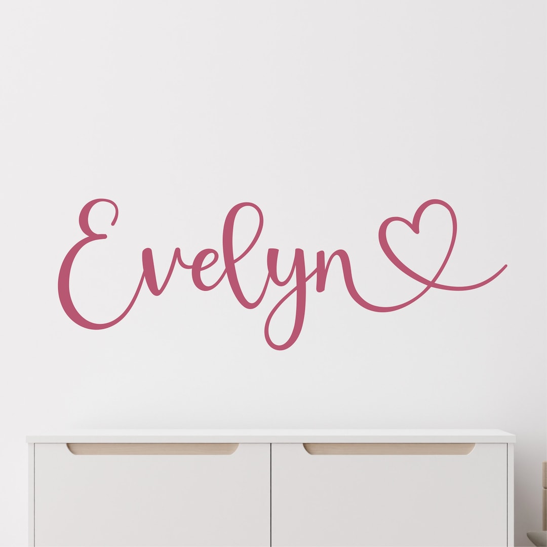 Personalized Girls Room Name Decal - Swirly Name Wall Decal - Nursery ...