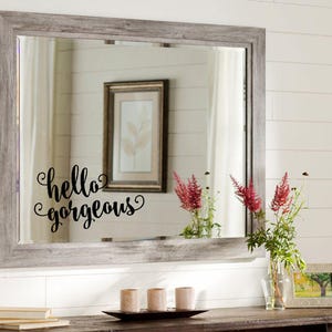 Hello Gorgeous Decal Bathroom Mirror Decal - Mirror Stickers - Etsy