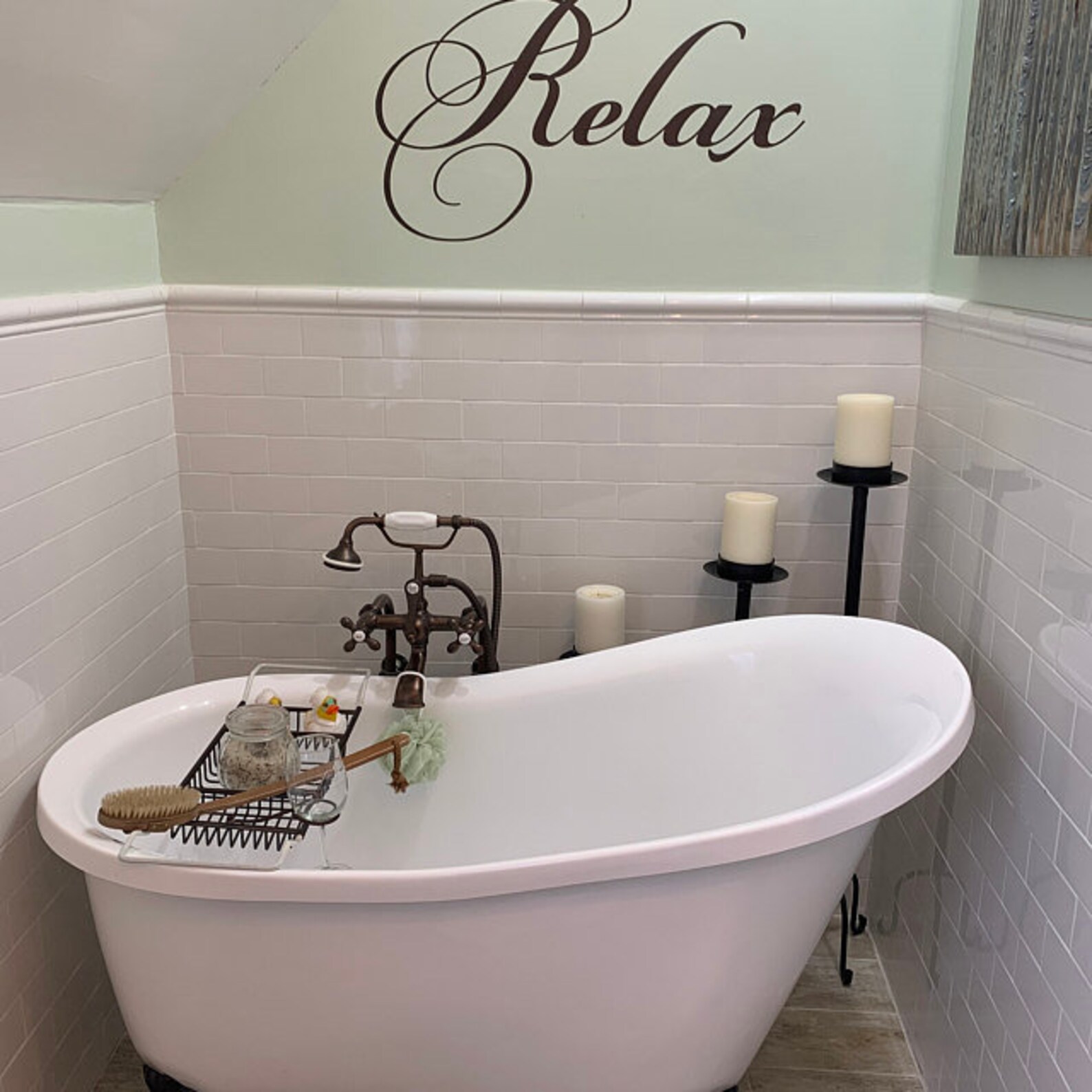 Relax Wall Decal Relax Bathroom Wall Art Quote Decal Relax - Etsy