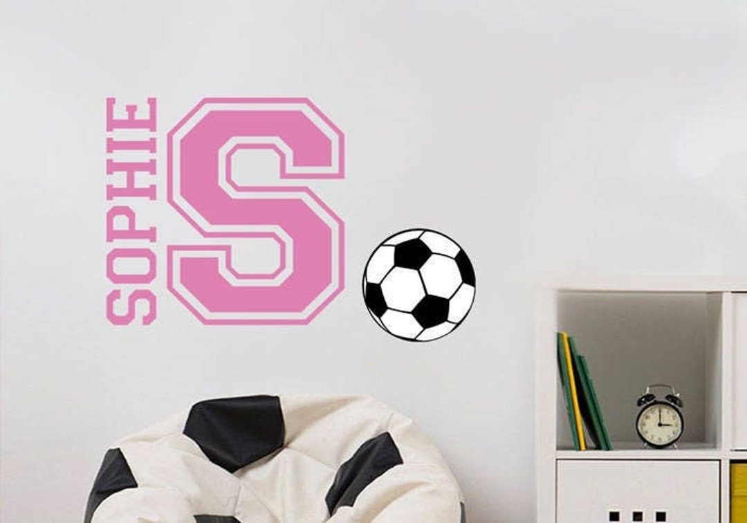 Personalized Girls Soccer Decal Soccer Name Decal Girls Custom Name ...