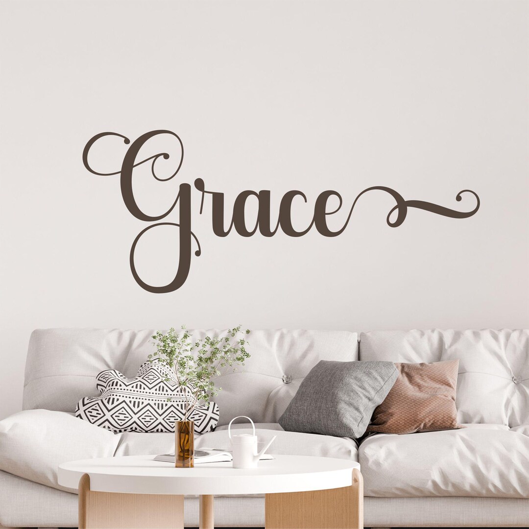Grace Word Decal - Grace Wall Art - Grace Wall Words - Word Decals ...