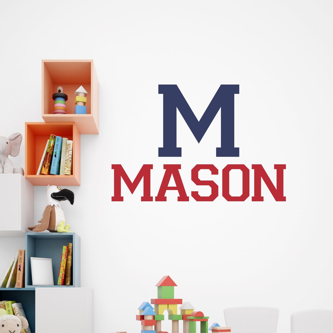 Varsity Initial Letter - Initial With Name Wall Monogram - Sports ...