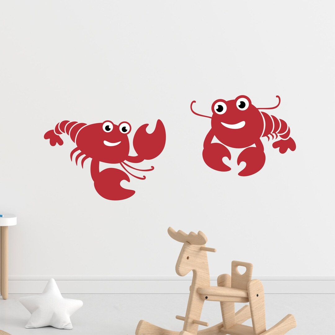 Lobster Decals - Set of 2 Under the Sea Decals - Lobster Stickers - Etsy
