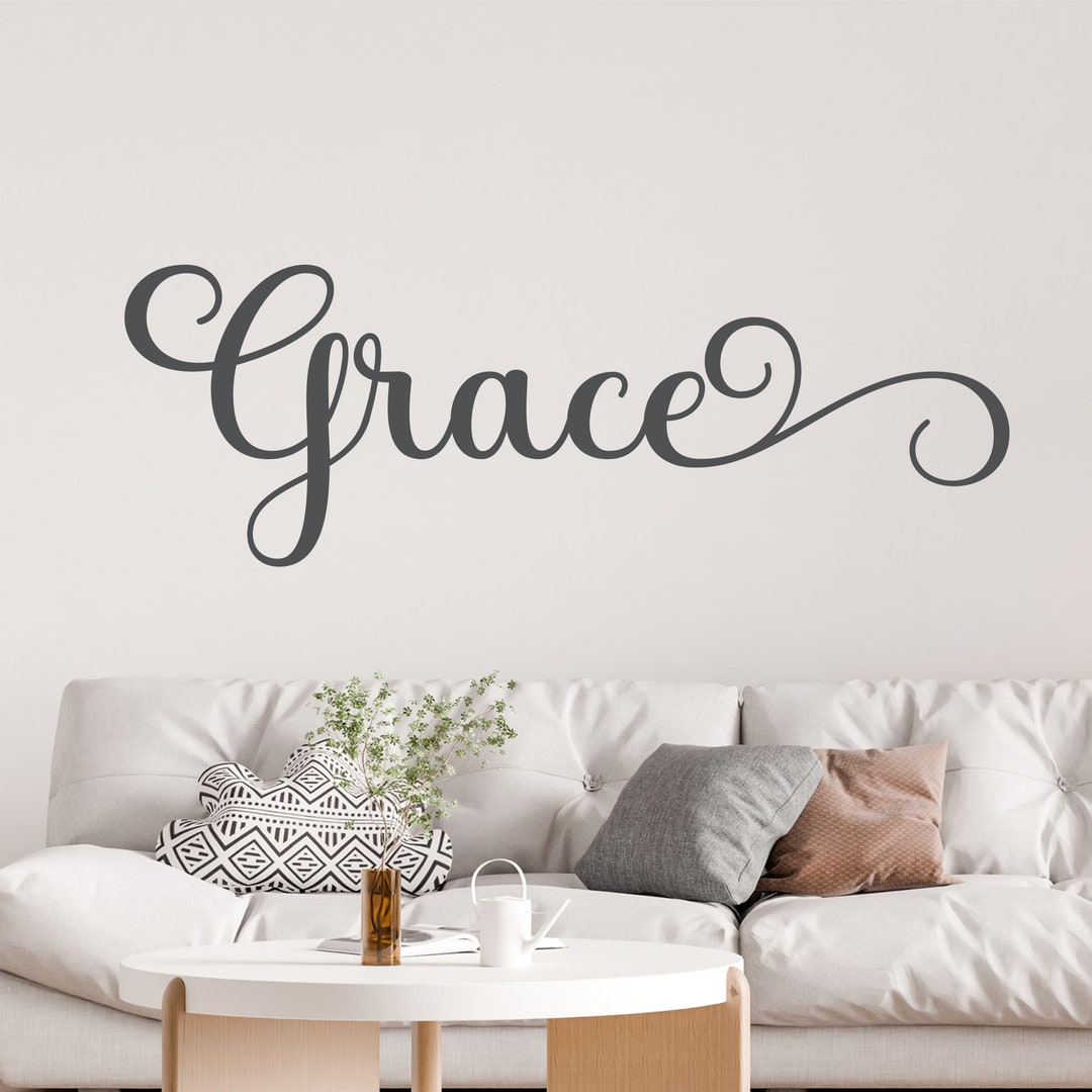 Grace Word Decal - Grace Wall Art - Grace Wall Words - Word Decals ...