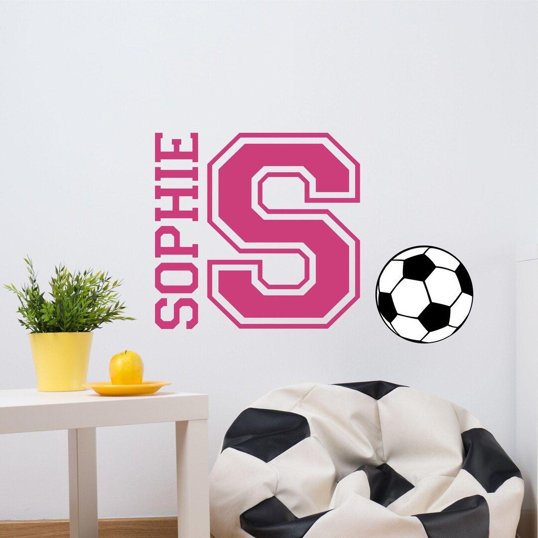 Personalized Girls Soccer Decal - Soccer Name Decal - Girls Custom Name ...