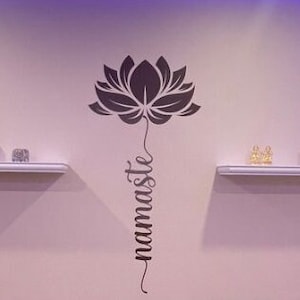 Lotus Decal Namaste Flower Wall Decal - Yoga Meditation Wall Decal ...