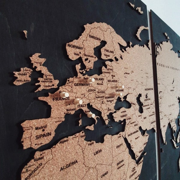 Cork World Map - Etsy