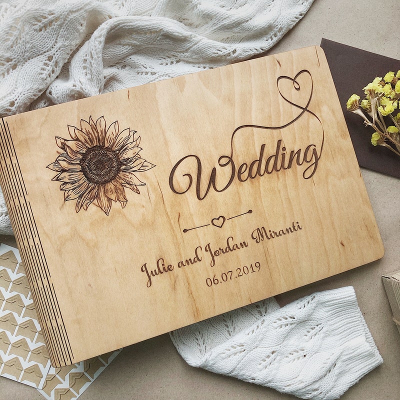 Sunflower Guest Book - Etsy