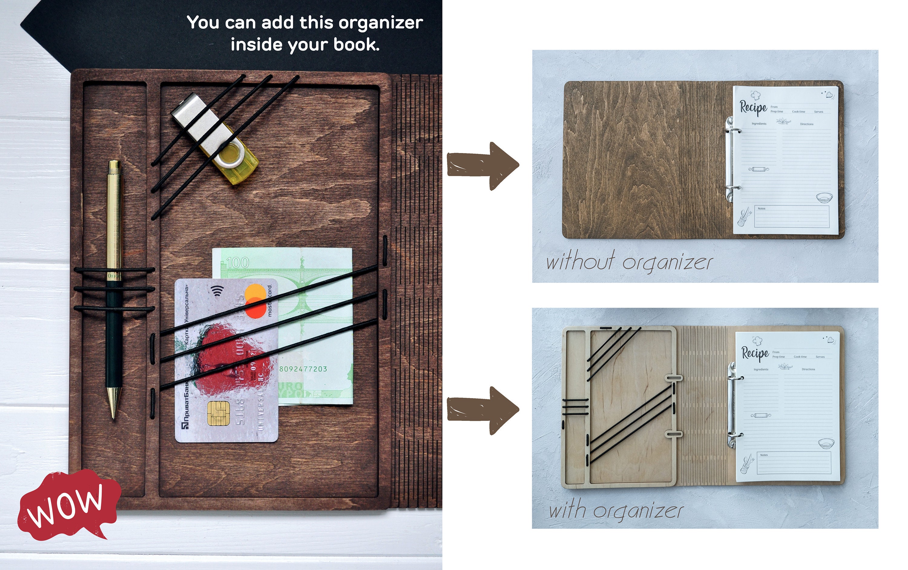 Custom Recipe Book Binder Personalized Recipe Journal Blank | Etsy