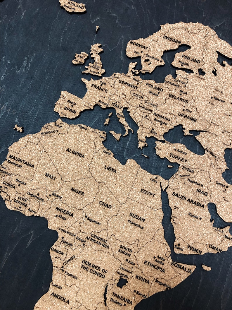 Push Pin World Travel Map for Wall | Etsy