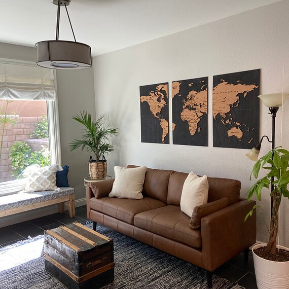 World Cork Map Push Pin Wall Map Wall Art Decor - Etsy