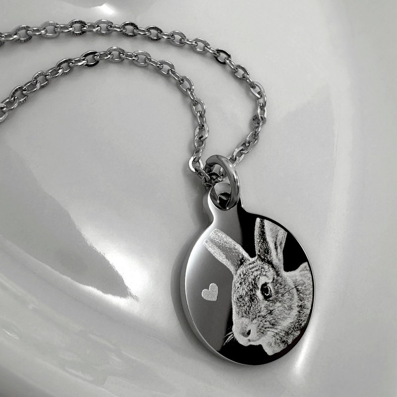 Rabbit Print Necklace - Etsy