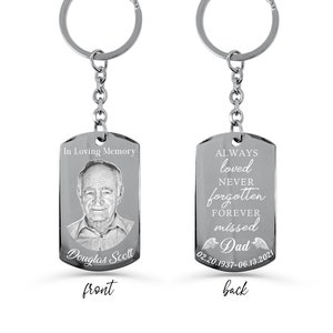 Personalized Memorial Keychain Remembrance Keychain in - Etsy