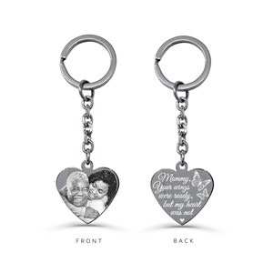 Personalized Memorial Keychain, Remembrance Keychain, Fingerprint ...