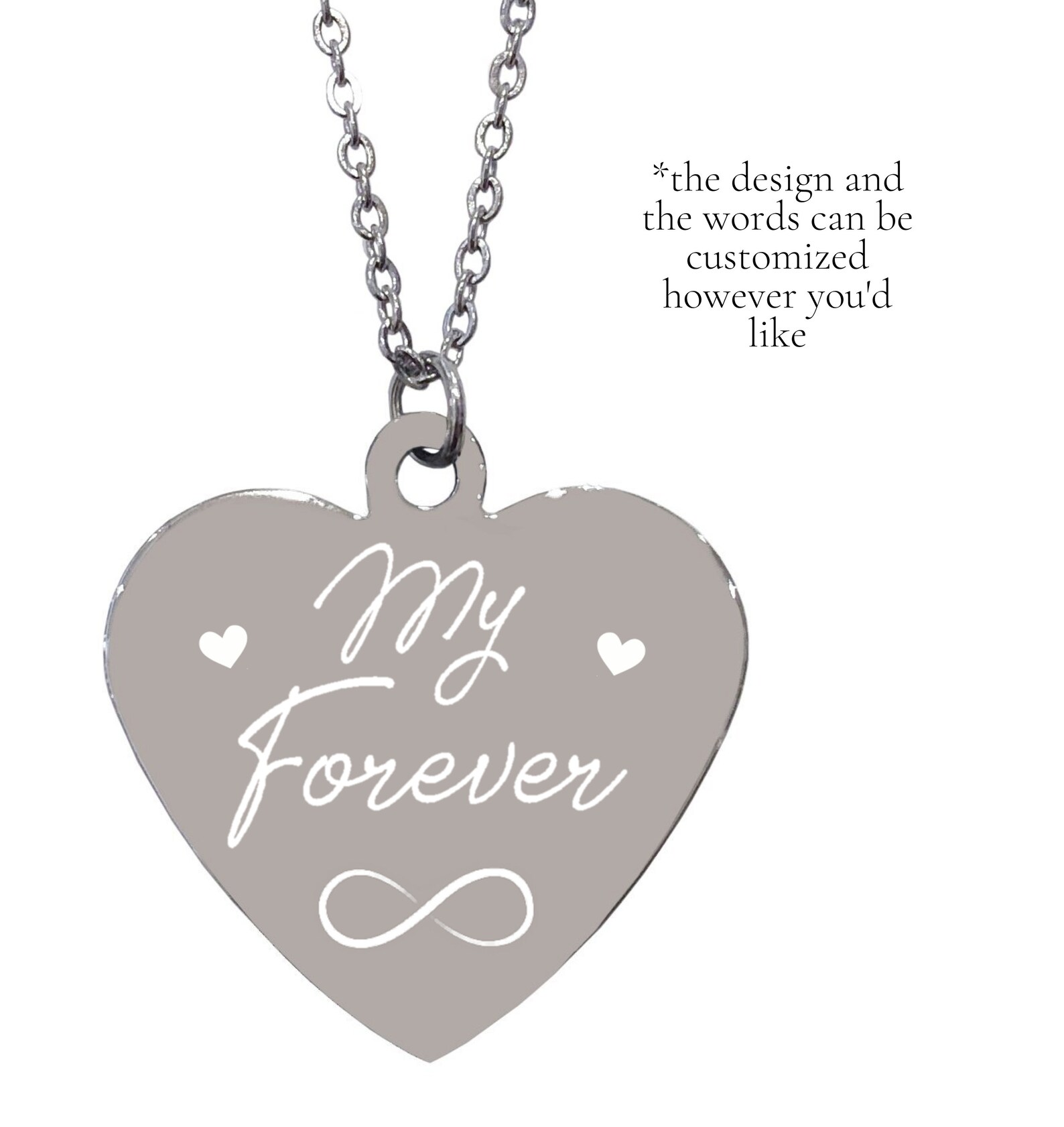 Personalized Heart Necklace Engraved Photo Necklace Photo - Etsy