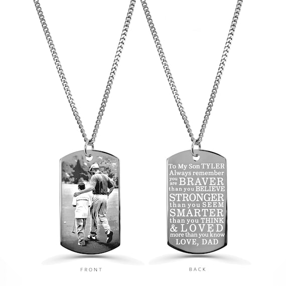 To My Son Dog Tag Necklace Son Gift From Dad Mom Custom Son Dog Tag Son Pendant Necklace Gift for Son Son Gift Gifts for Him Boy Gift Etsy
