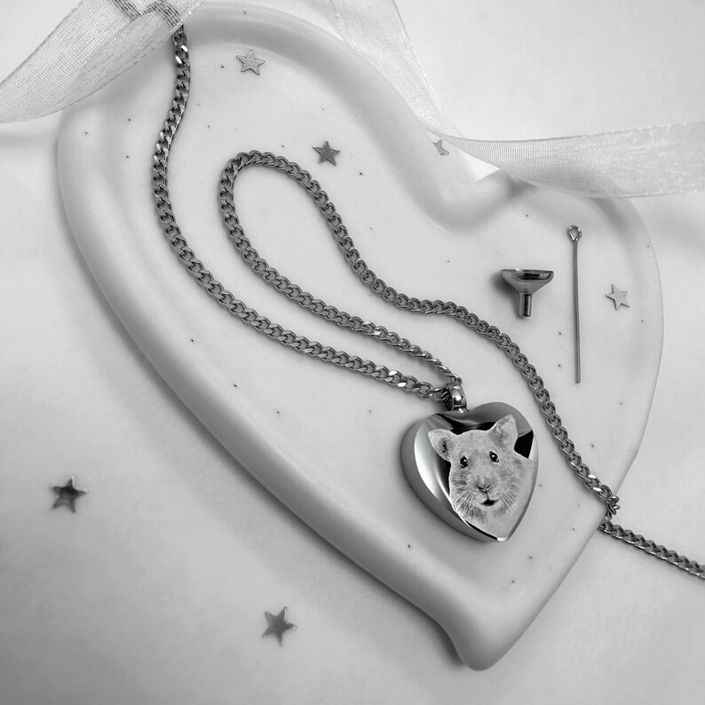 Hamster Guinea Pig Bunny Memorial Cremation Urn Necklace, Personalized ...
