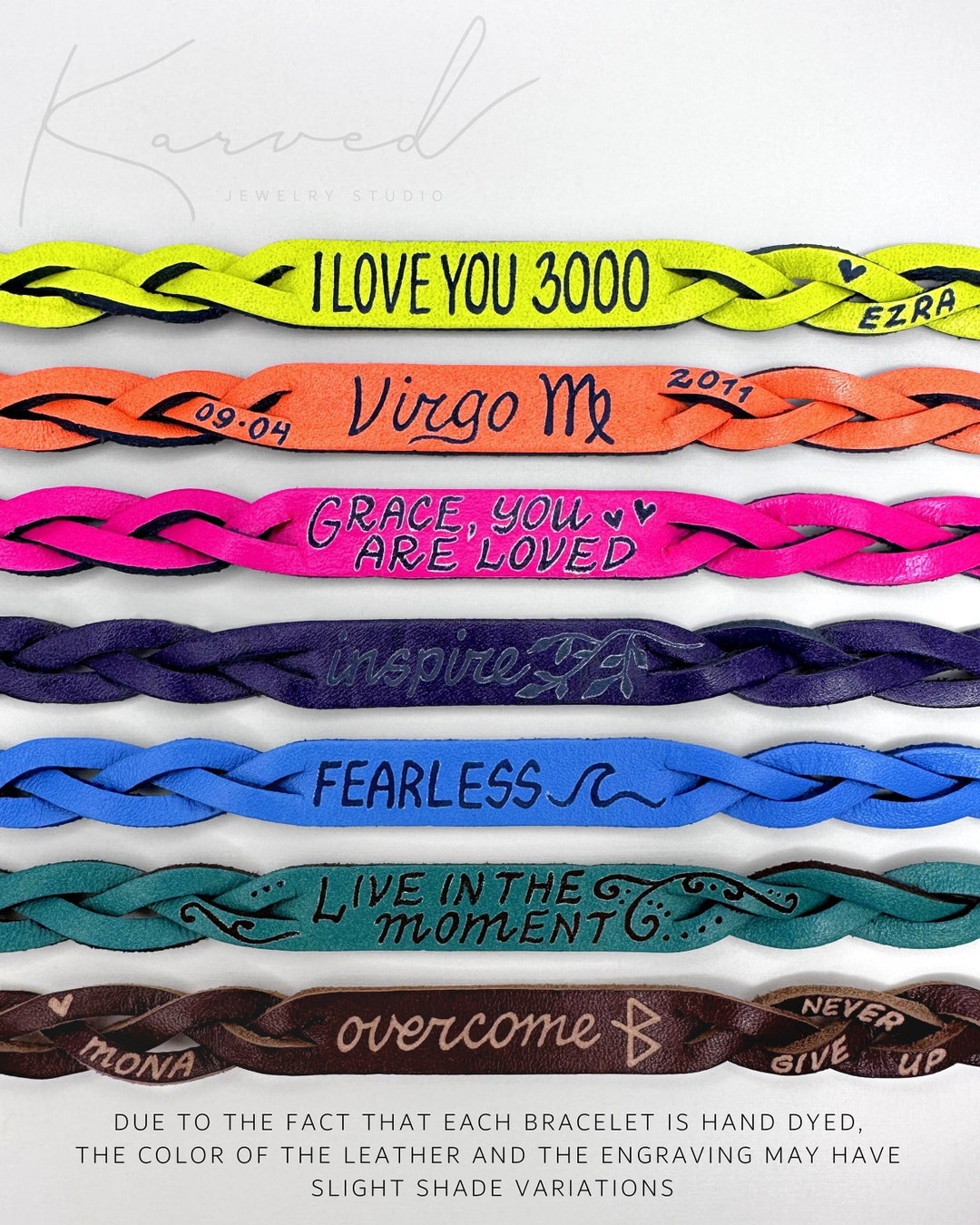 Custom Message Bracelet, Inspirational Reminder Bracelet, One Day at a ...