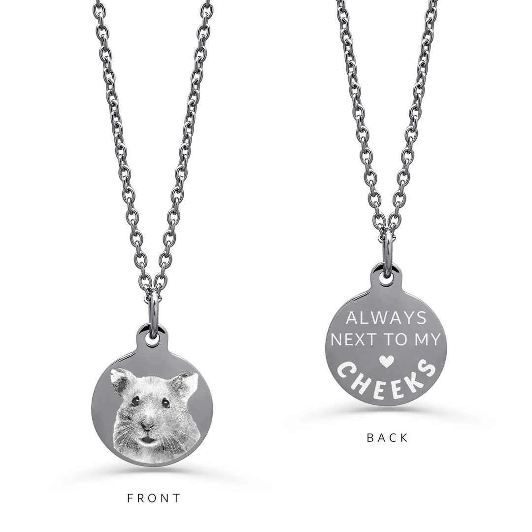 Personalized Hamster Name and Picture Necklace - Custom Hamster Jewelry ...