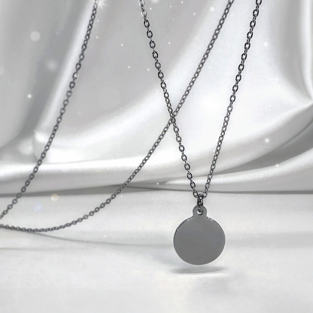 Minimal Dainty Circle Necklace, Delicate Layering Chain, Customized ...