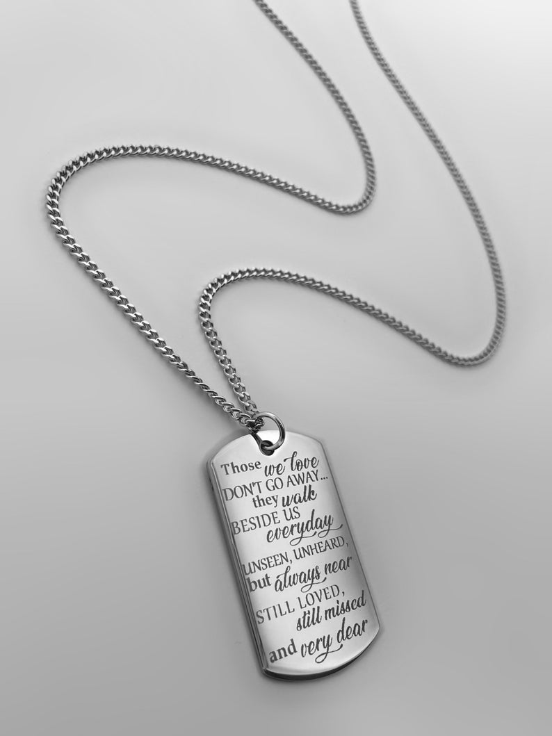 Memorial Jewelry Memorial Dog Tag in Memory Dog Tag Dad Mom - Etsy