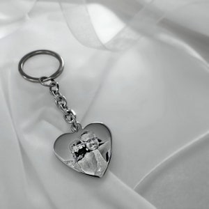 Actual Fingerprint Keychain, Engraved Fingerprint Keyring, Heart ...