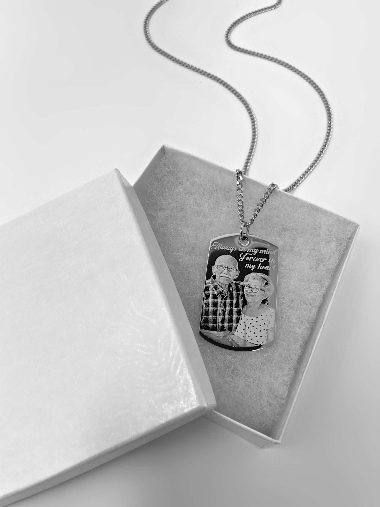 Memorial Photo Gift Picture Necklace for Men Custom - Etsy