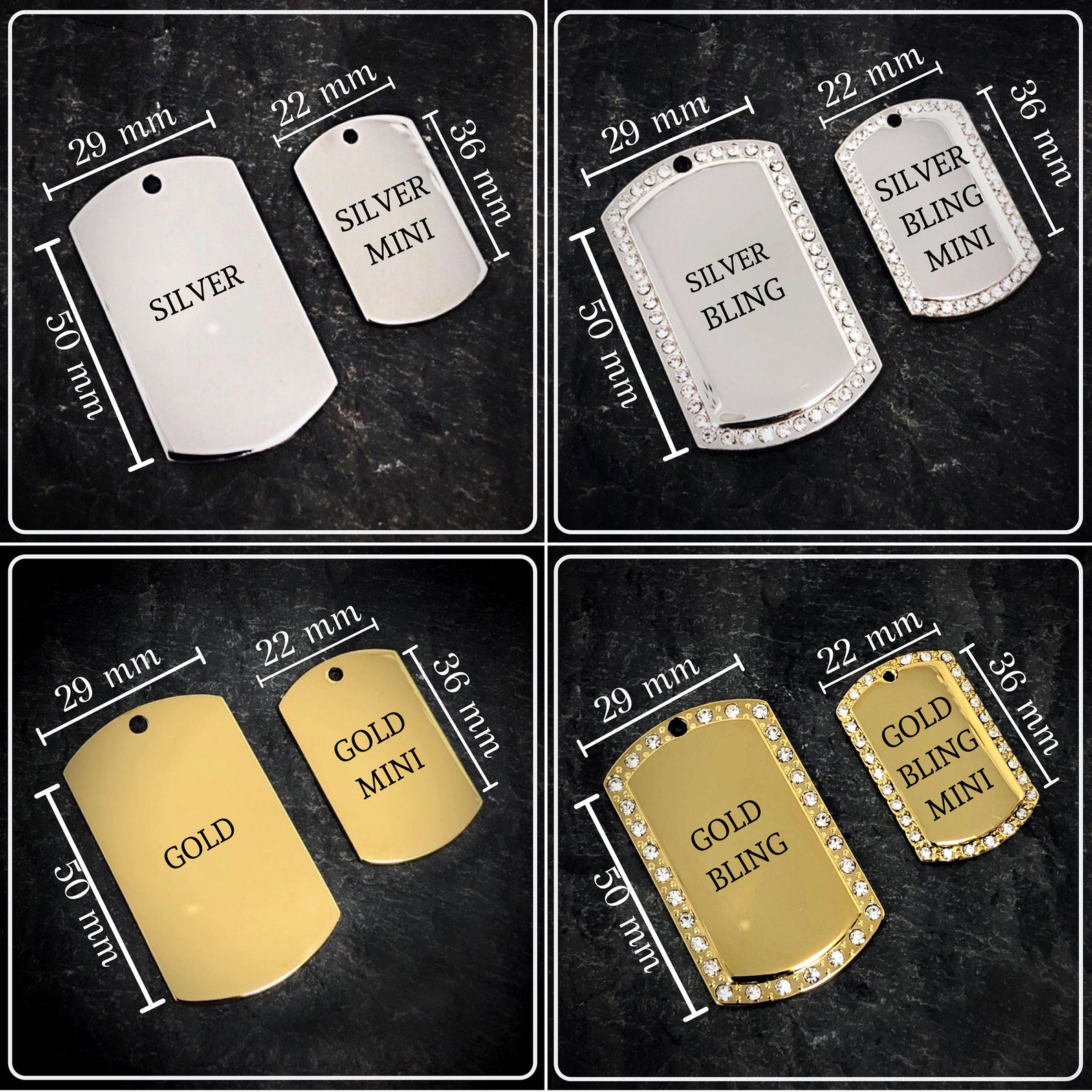 Engraved Men's Dog Tag Necklace Personalized Dog Tag - Etsy