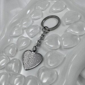 Personalized Text Keychain, Engraved Picture Fingerprint Keychain ...