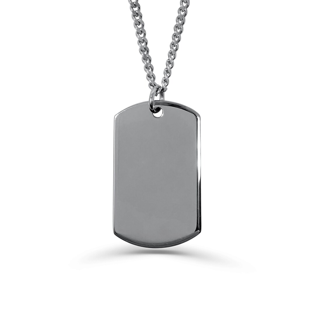 Small Dog Tag Necklace, Picture Dog Tag Necklace With Personalization ...