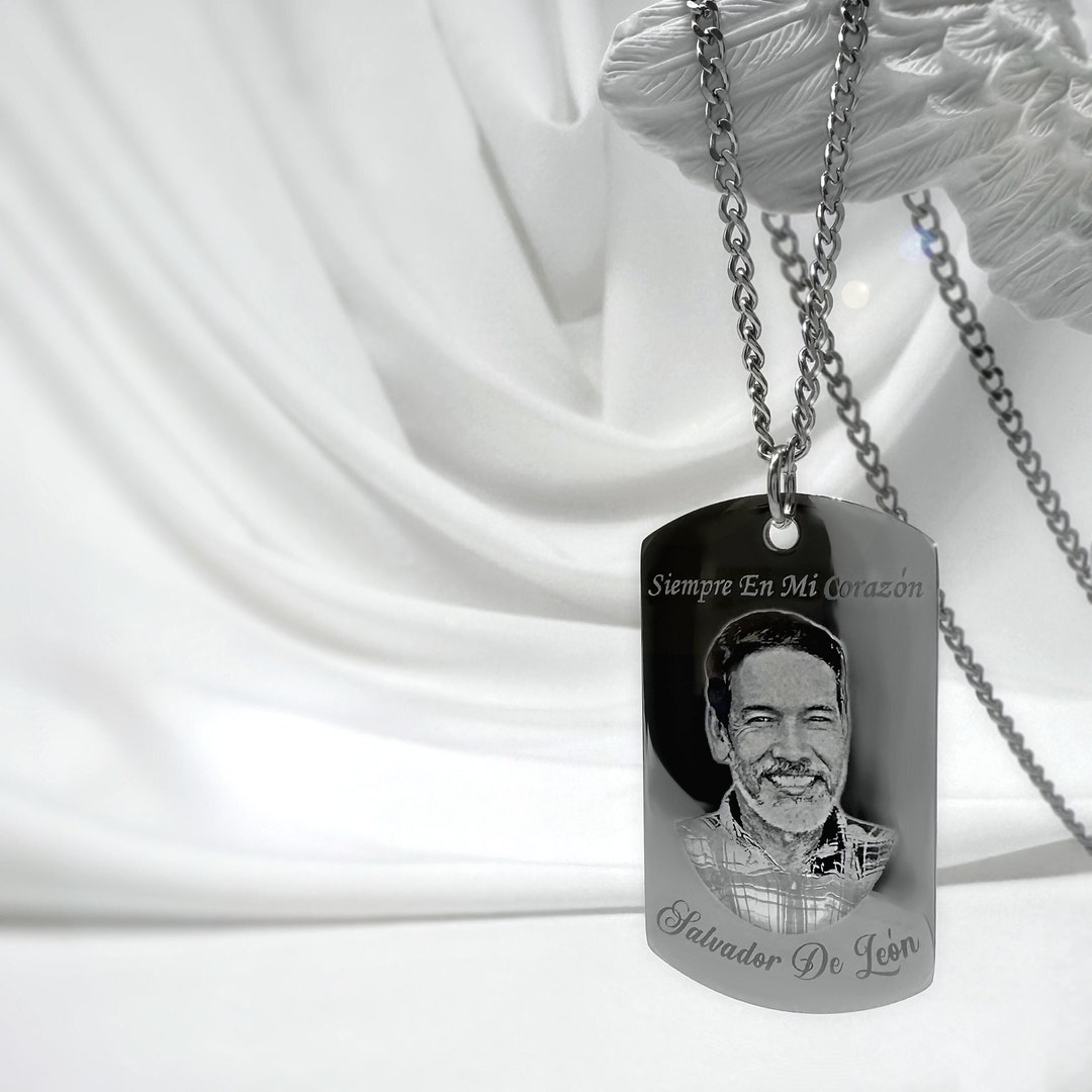 Memorial Jewelry, Memorial Dog Tag, in Memory Dog Tag, Dad Memorial Dog ...