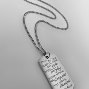 Memorial Photo Gift Picture Necklace for Men Custom - Etsy