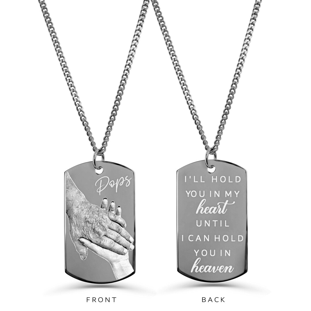 Holding Hands Necklace - Personalized Memorial Necklace With Your Photo ...