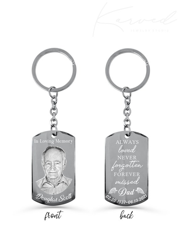 Personalized Memorial Keychain Remembrance Keychain in - Etsy