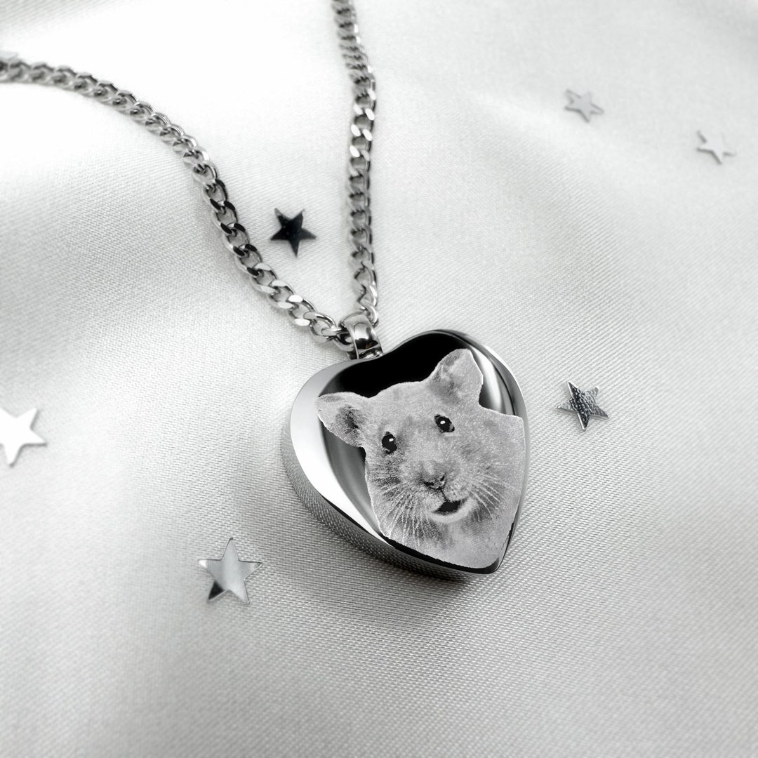Hamster Guinea Pig Bunny Memorial Cremation Urn Necklace, Personalized ...