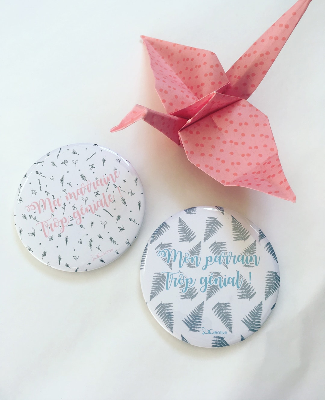 Badge parrain marraine frere soeur ou personnalisable - Etsy France