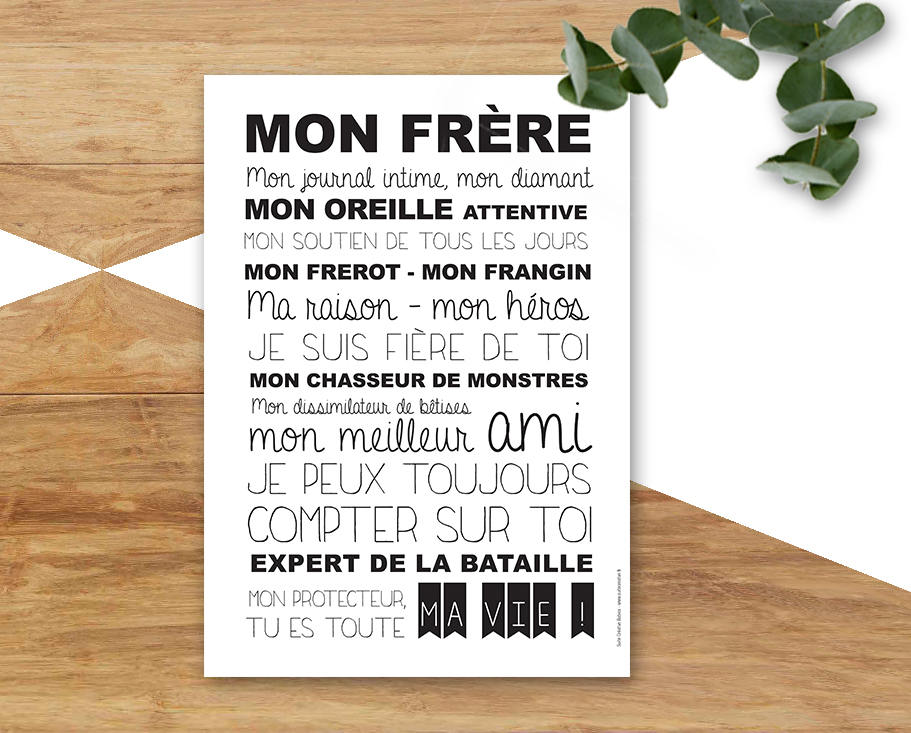Carte pour son gentil frère frangin frérot - Etsy France Carte pour son gentil frère frangin frérot - Etsy France