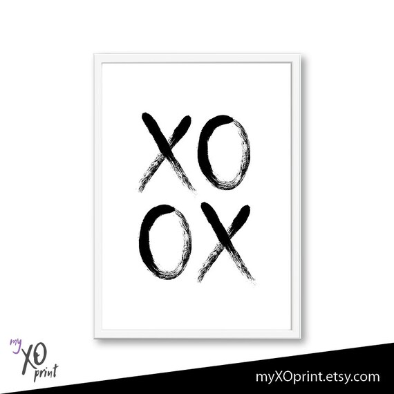 XOXO Print Love Art Print Printable Art Bedroom Wall Art | Etsy