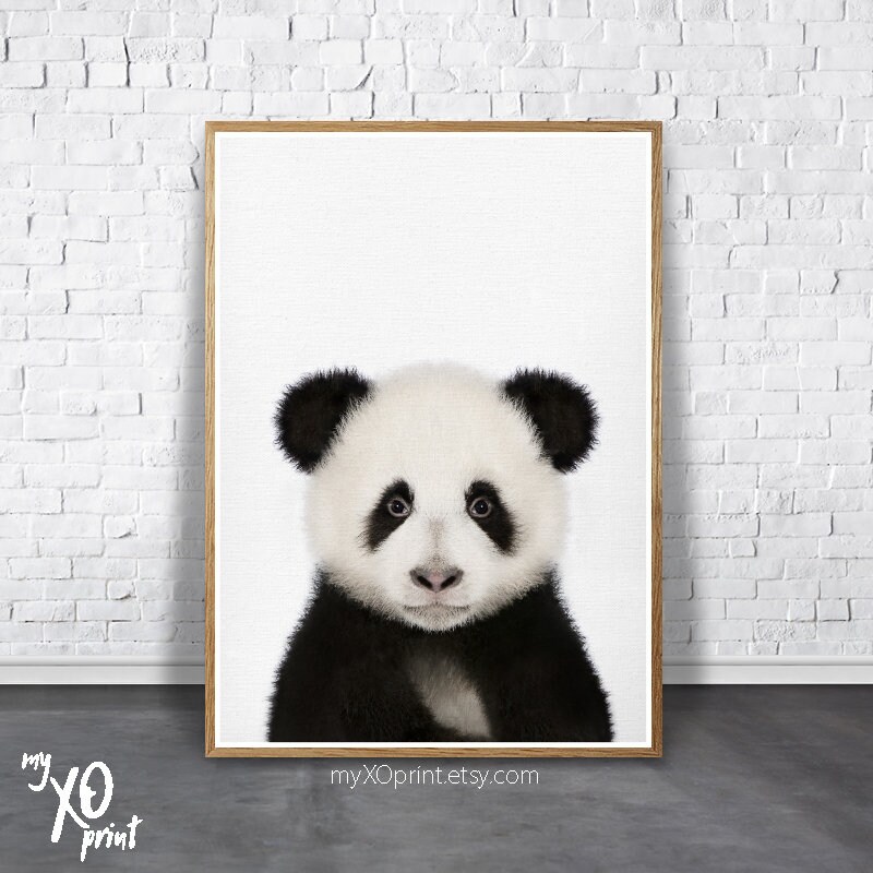 Panda Print Panda Bear Printable Nursery Animal Baby Room | Etsy