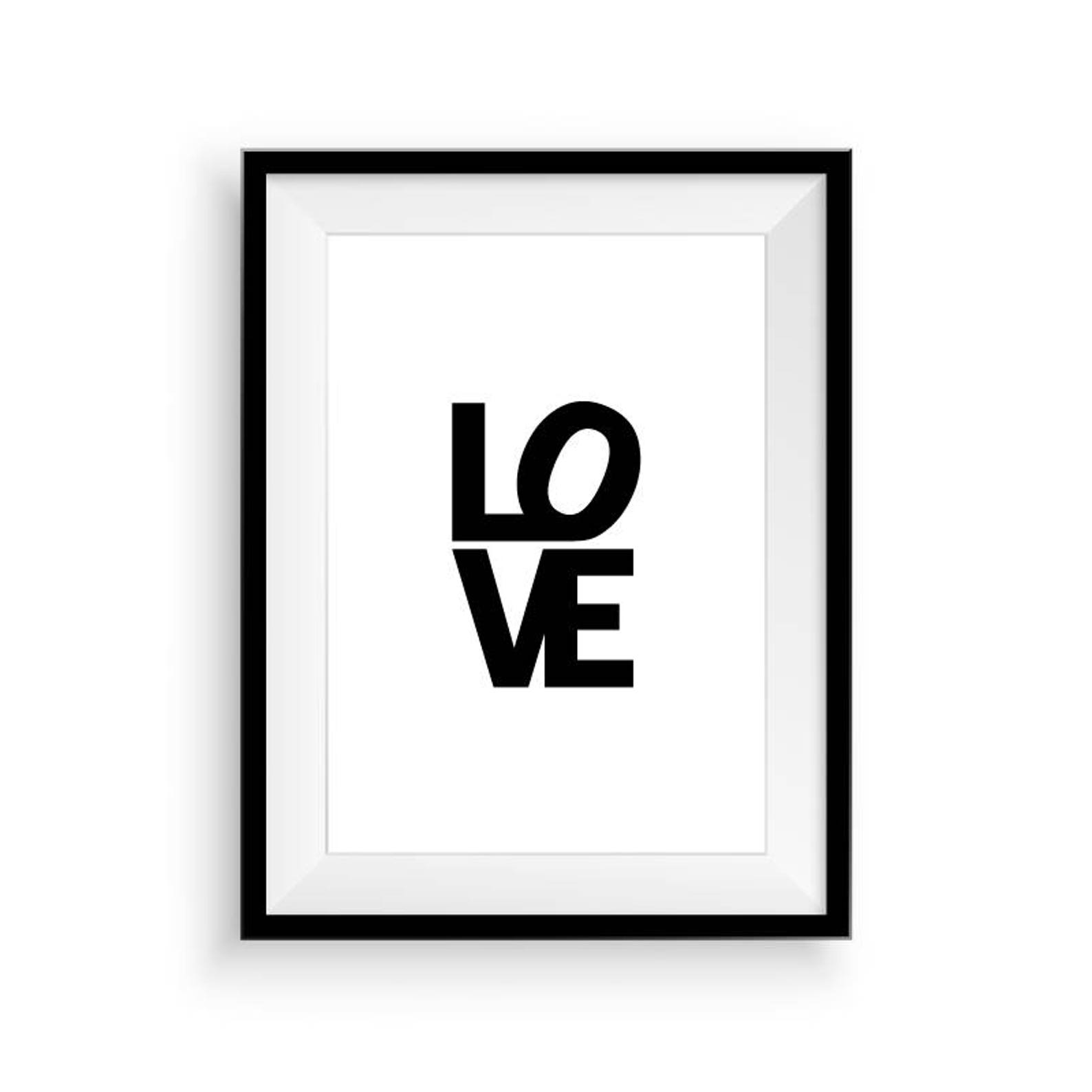 Love Print Love Sign Love Poster Bedroom Wall Decor | Etsy