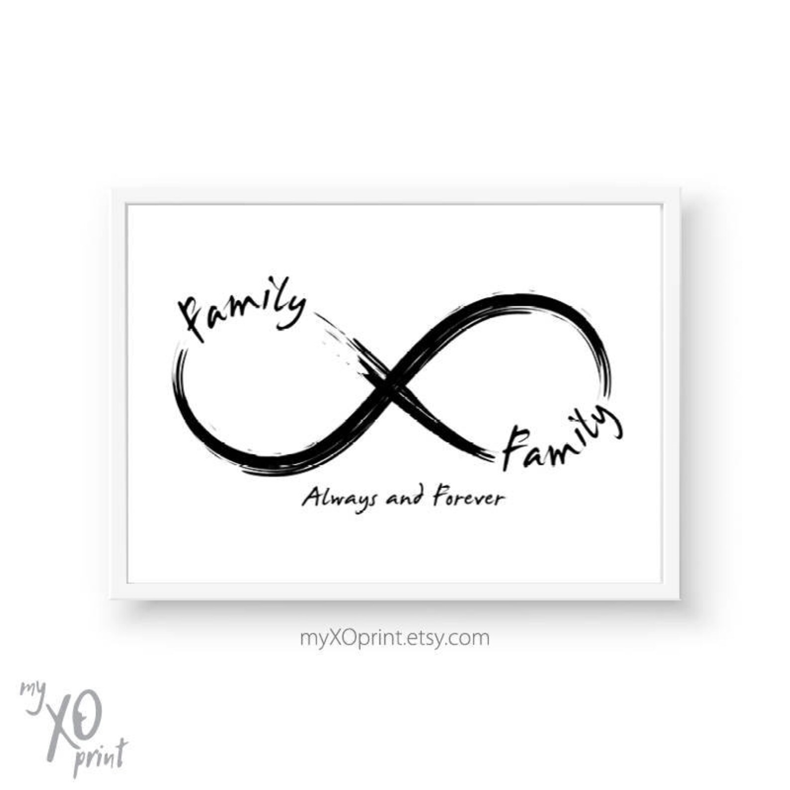 Family Print Infinity Print Family Home Decor Wall Art | Etsy
