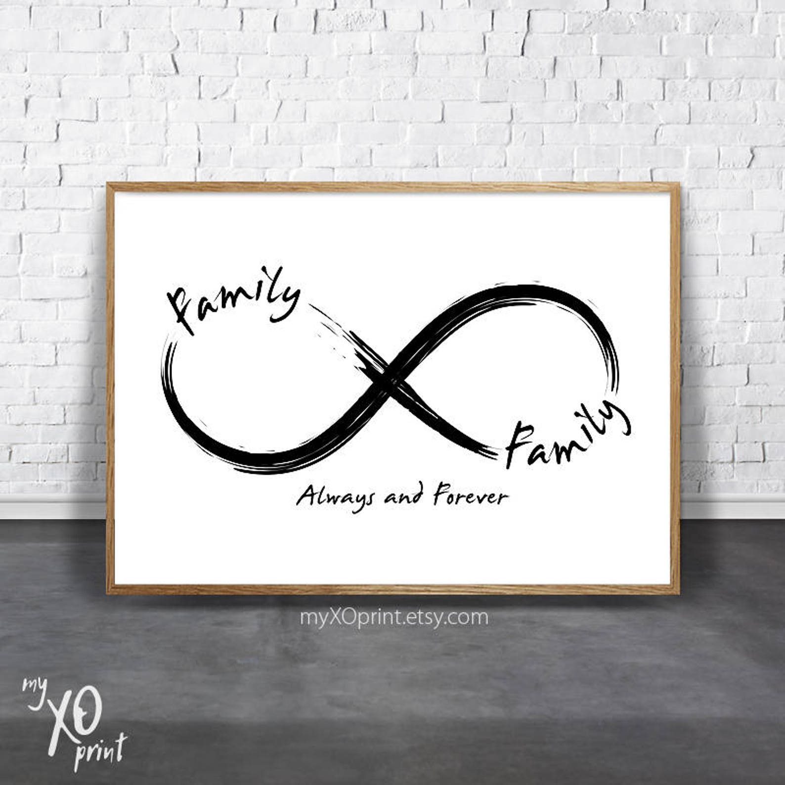 Family Print Infinity Print Family Home Decor Wall Art | Etsy