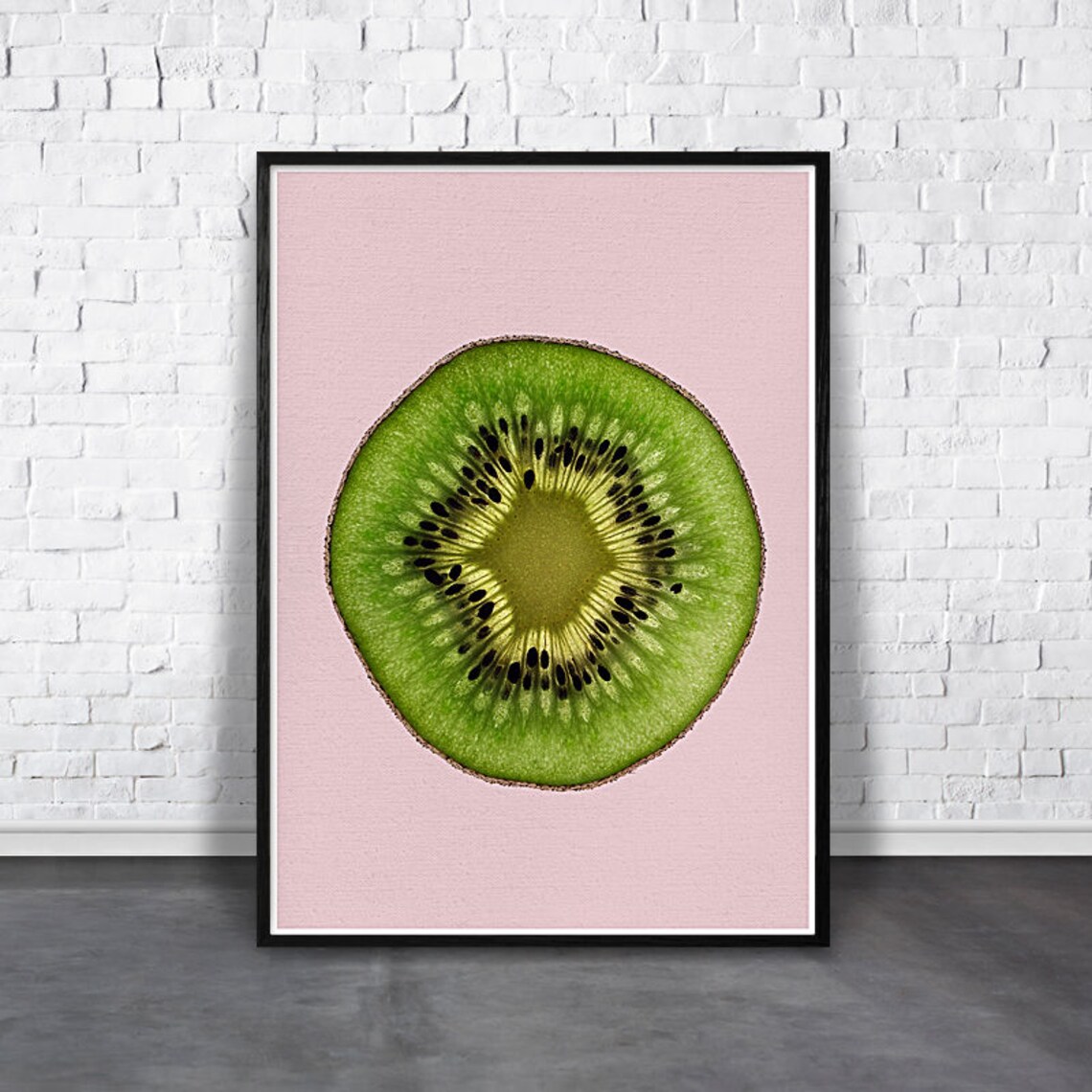 Tropical Wall Decor Kiwi Print Kitchen Wall Poster Pink - Etsy