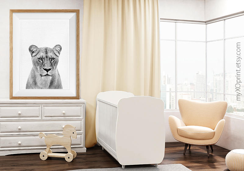Lion Print, Safari Nursery Decor, Baby Room, Nursery Animal Print ...