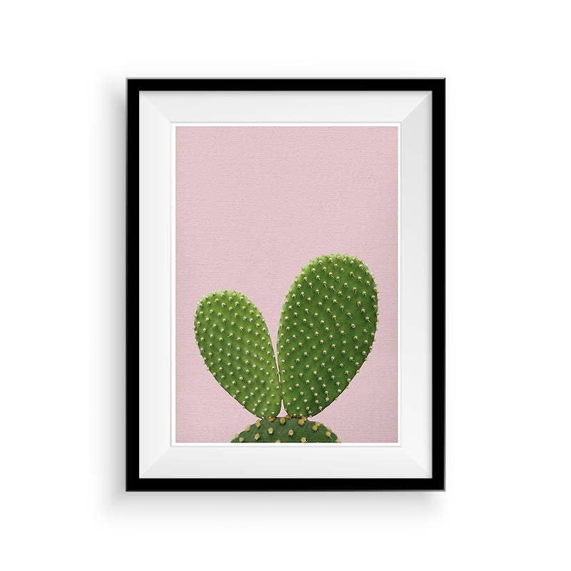Cactus Print Cactus Wall Art Printable Art Pink Poster | Etsy