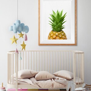 Tropical Print Pineapple Wall Art Pineapple Decor Kitchen - Etsy