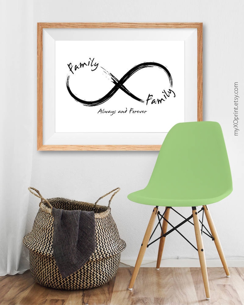 Family Print Infinity Print Family Home Decor Wall Art | Etsy