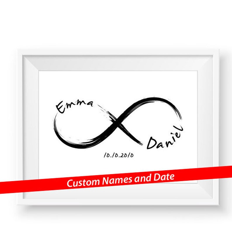 Infinity Print Custom Love Print Couple Name Prints | Etsy
